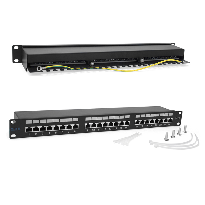 Патч панель RJ45 19" 1U на 24 порта — телекоммуникационный поставщик ЛанАрт